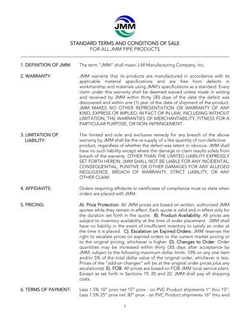 StandardTermsandCond.. - JM Eagle