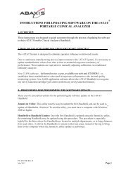 i-STAT 1 Software Update Instructions - Abaxis