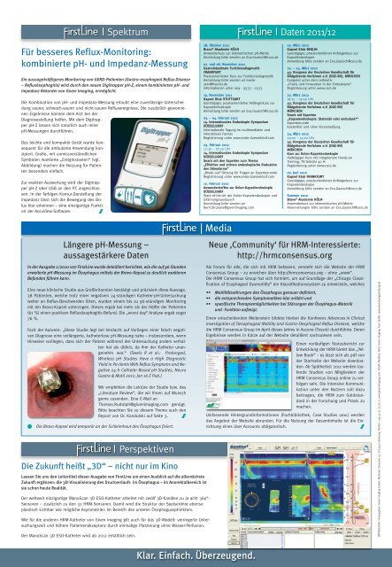 Klar. Einfach. Überzeugend. - Gastro-Funktionsdiagnostik