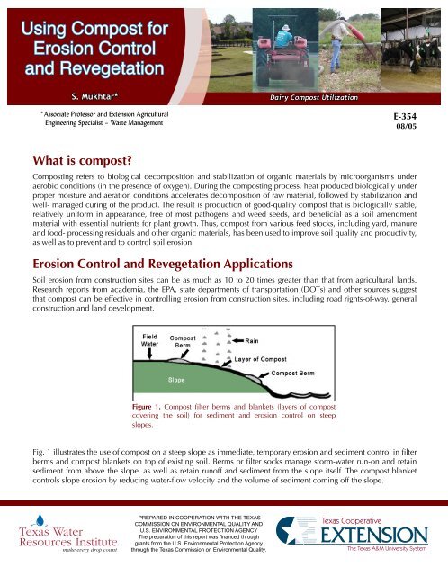 Using Compost for Erosion Control and Revegetation - Texas A&M ...