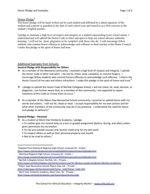honor-pledge-additional-examples-from-schools-the-school-for