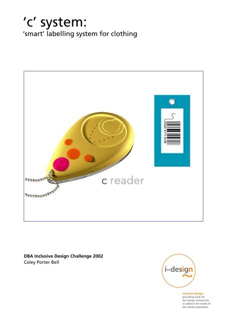 'smart' Labelling System For clothing - Designing With People