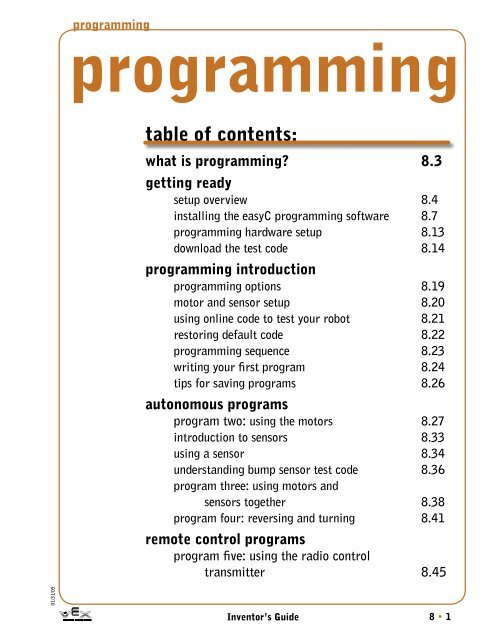 Programming Vex Robotics 