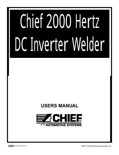 USERS MANUAL - Chief Automotive Technologies
