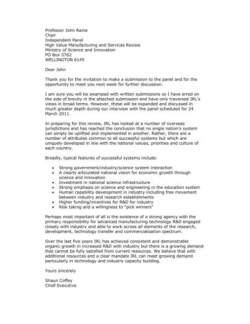 Professor John Raine Chair Independent Panel High Value ...