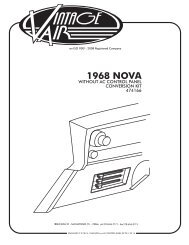 Current Retail Price Sheets - Vintage Air