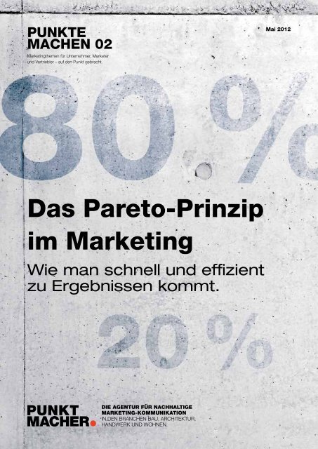 Das Pareto-Prinzip im marketing - Punktmacher GmbH Das Pareto-Prinzip im marketing - Punktmacher GmbH