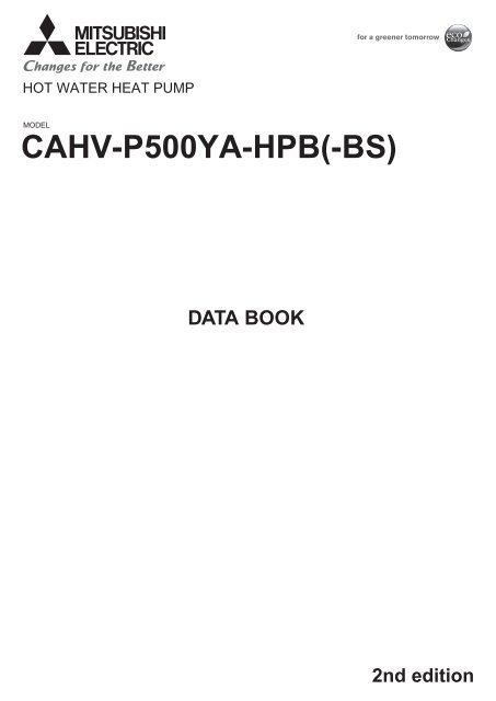DATA BOOK CAHV-P500YA-HPB(-BS) - Klima Plus