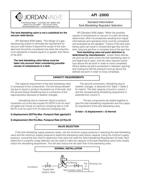 API 2000 Standard Information