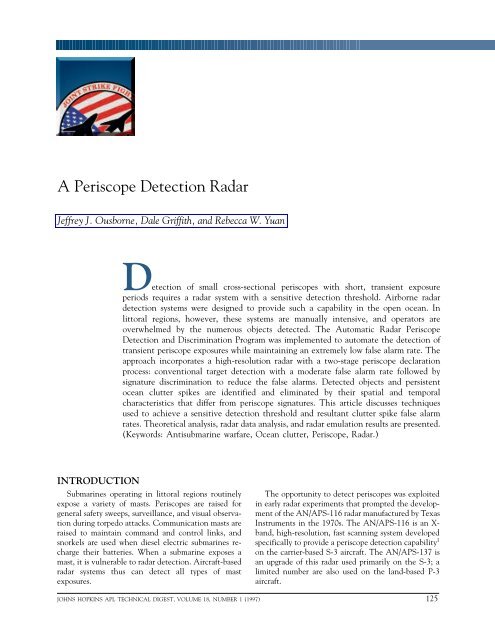 A Periscope Detection Radar - The Johns Hopkins University ...