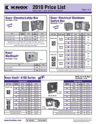 4400 Series Combination Lock Vault - Knox Box