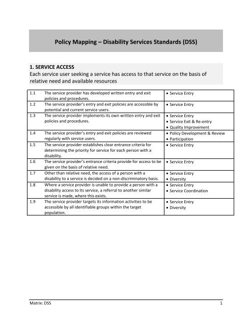Dss The Mhcc Policy Resource