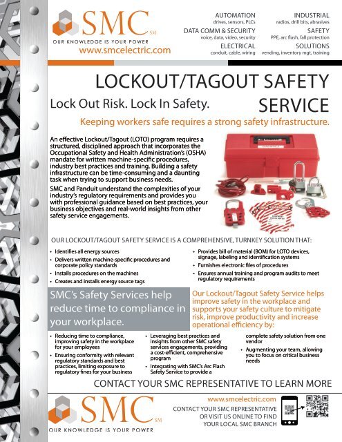 Lockout Tagout Safety Service SMC13 - SMC Electric