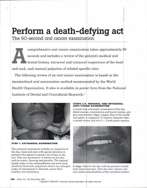 Oral Cancer Screening