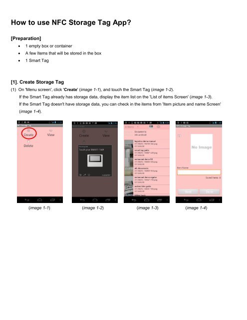 NFC Storage Tag Users Guide (pdf) - Smart Tag NFC