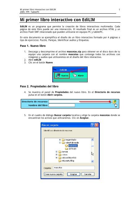 Mi primer libro interactivo con EdiLIM