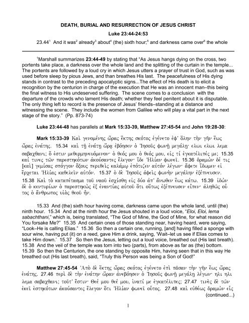 Death, Burial & Resurrection - Indepthbible.org
