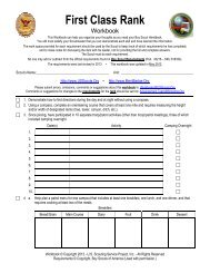 Second Class rank Worksheet