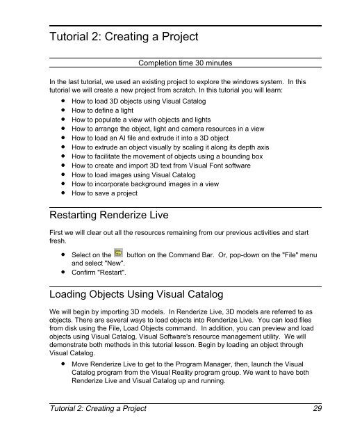 Tutorial 2: Creating a Project