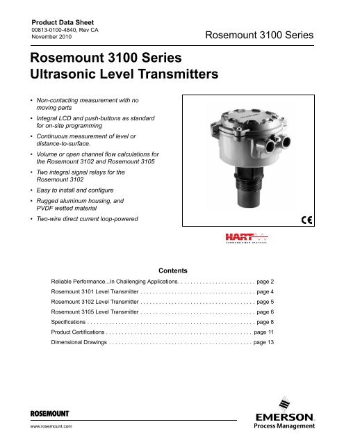 Rosemount 3105 Level Transmitter - BKW Instruments