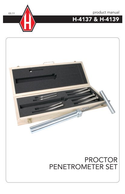 H-4139 â Proctor Penetrometer Set - Humboldt Mfg. Co.