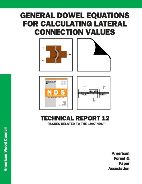 general dowel equations for calculating lateral connection values