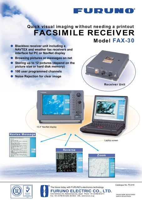 FACSIMILE RECEIVER Model FAX-30