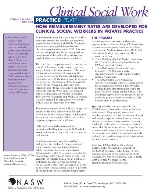 Clinical Social Work - National Association of Social Workers