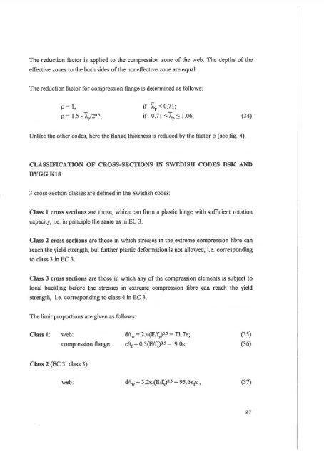 Class 2:web:d/tw = 3.0(E/