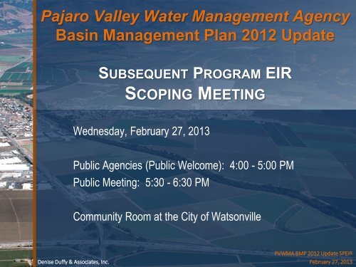 Presentation - Pajaro Valley Water Management Agency
