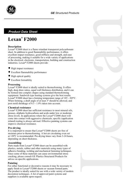 LexanÂ® F2000