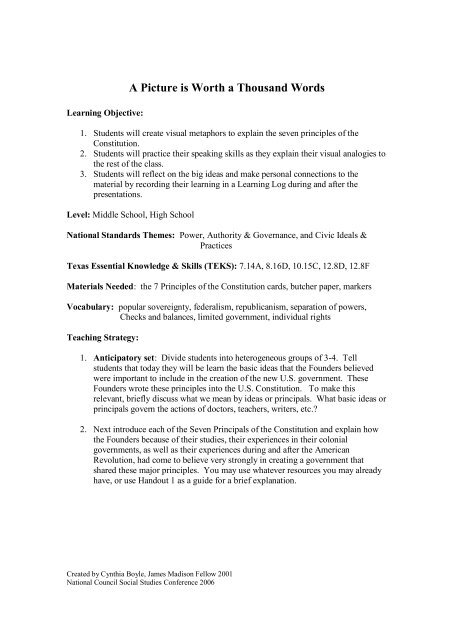 A Picture is Worth a Thousand Words