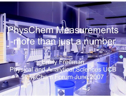 PhysChem Measurements -more than just a ... - PhysChem Forum