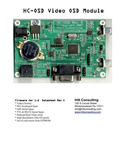 HC-OSD Video OSD Module OSD Video OSD Module OSD Video ...