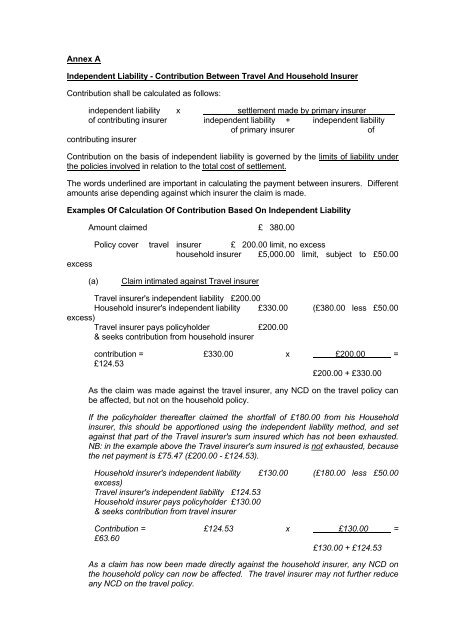 Personal Effects Insurance Contribution Agreement - CILA/The ...