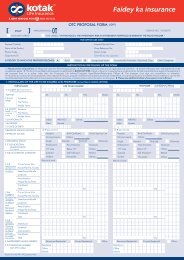 Rider Claim Intimation Form - Kotak Life Insurance - Kotak Mahindra