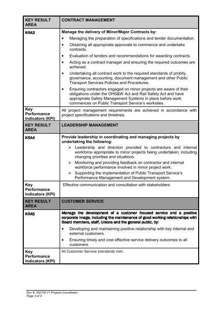 KEY RESULTAREASAFE WORKIN