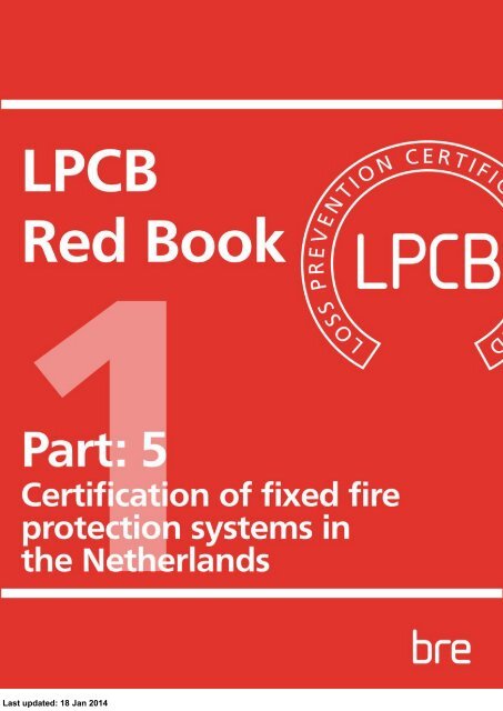 Certification of fixed fire protection systems in the ... - RedBookLive
