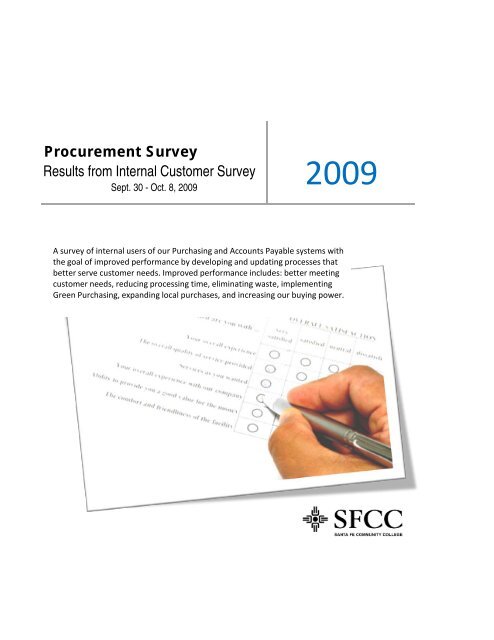 Procurement Survey Results from Internal Customer Survey
