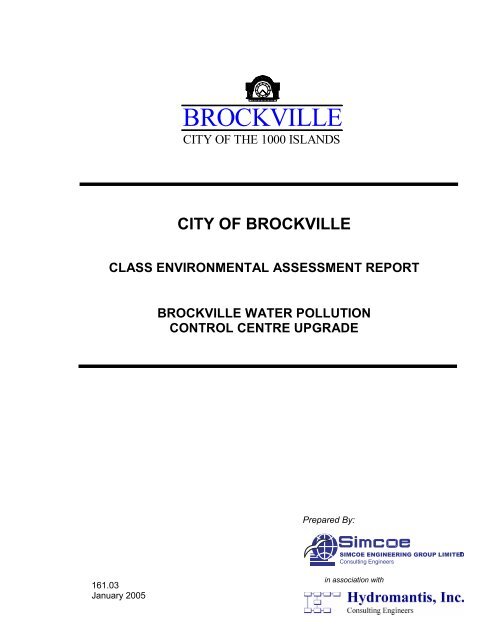 Class Environmental Assessment Report - City of Brockville