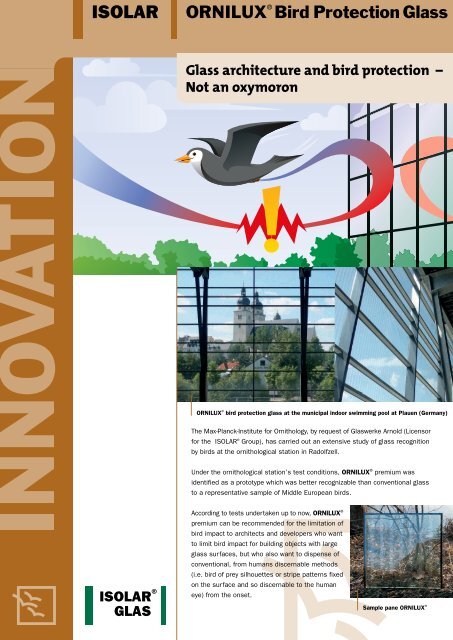 ORNILUX® Bird Protection Glass - Birds & Buildings Forum
