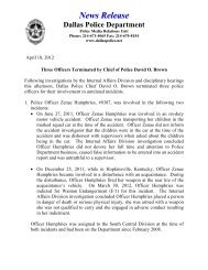 Lost Property Report Form - Dallas Police Department