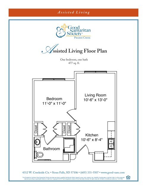 Assisted Living Floor Plan - Good Samaritan Society