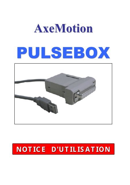 TÃ©lÃ©charger la Doc PulseBox - AxeMotion