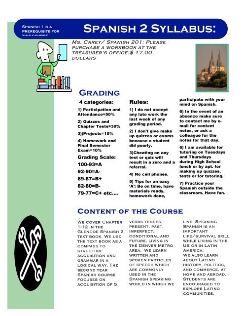 Spanish 2 Syllabus: Buen Viaje - Denver Public Schools