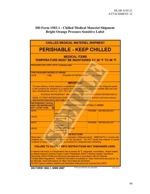 DLAR 4145.21ATTACHMENT 12
