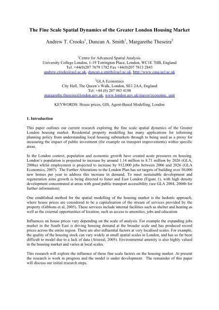 View - Centre for Advanced Spatial Analysis - UCL