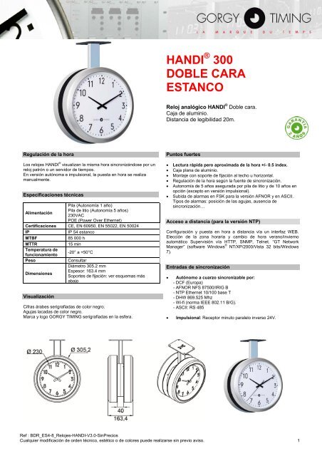 HANDI 300 DOBLE CARA ESTANCO - Gorgy Timing
