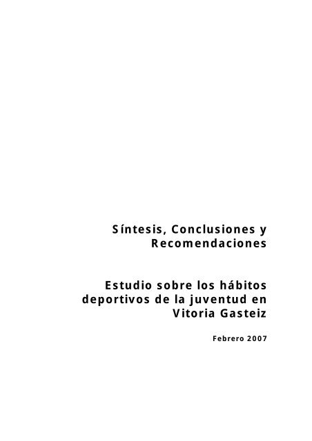 SÃ­ntesis, Conclusiones y Recomendaciones Estudio sobre los ...