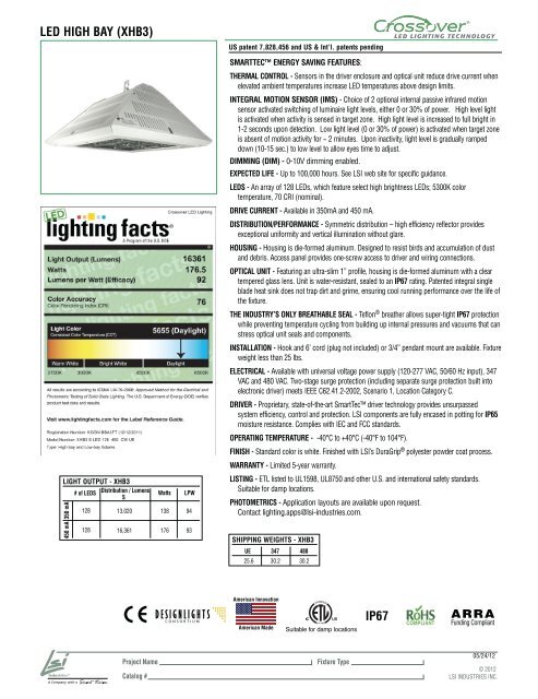LED HIGH BAY (XHB3) IP67 - LSI Industries Inc.